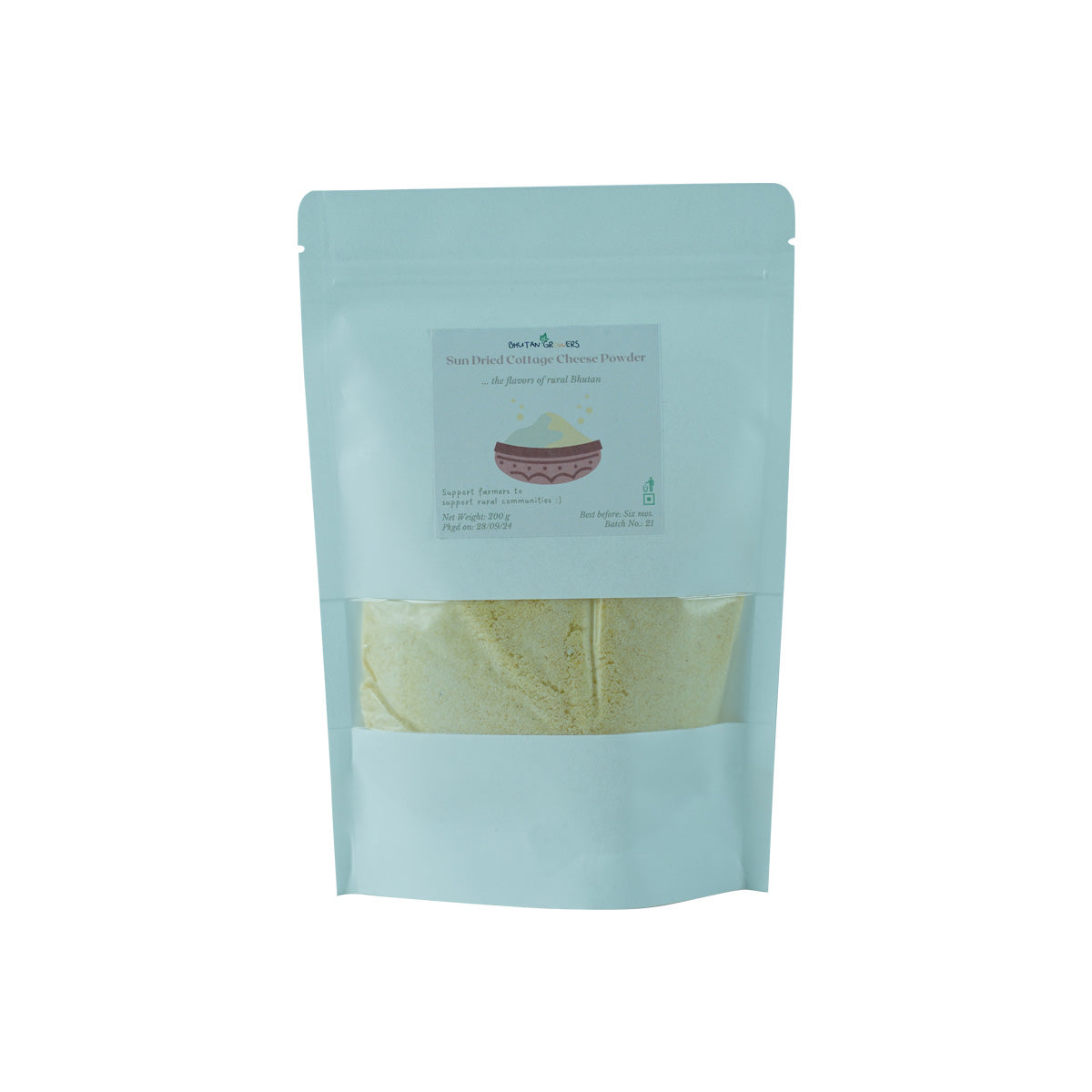 Sun Dried Cottage Cheese Powder | Bhutan Growers | Druksell — Druksell.bt