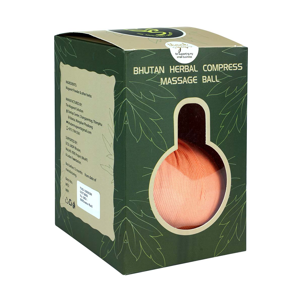 Bhutan Herbal Compress Massage Ball | The Mugwort Solution — Druksell.bt